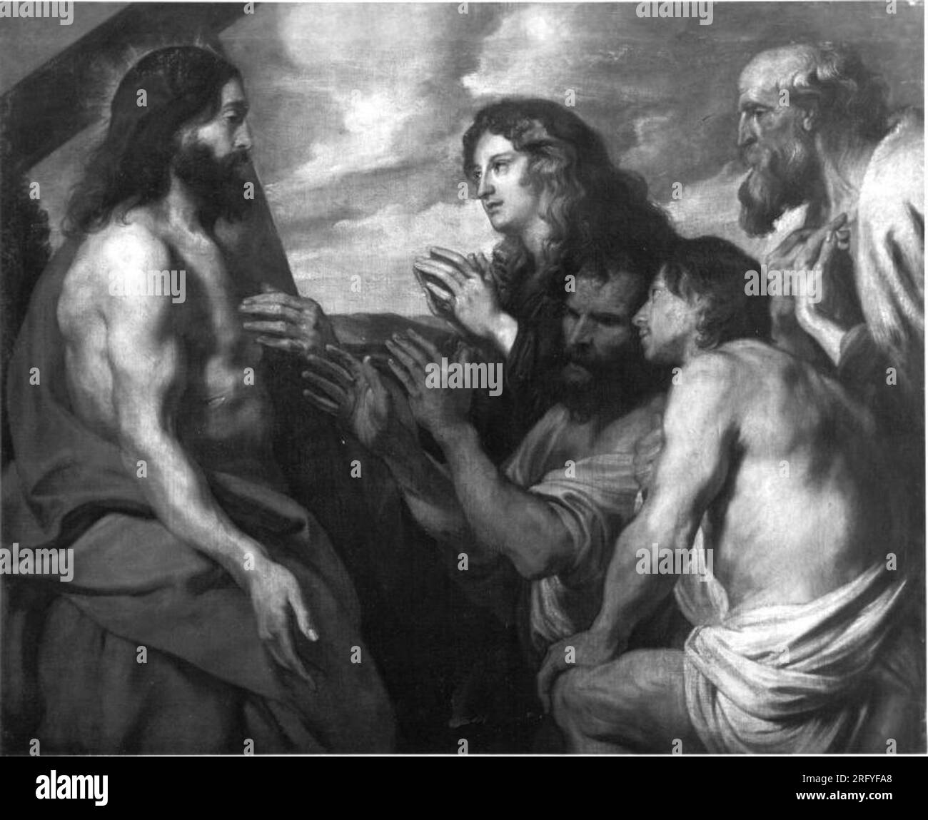 Repentant sinners Black and White Stock Photos & Images - Alamy