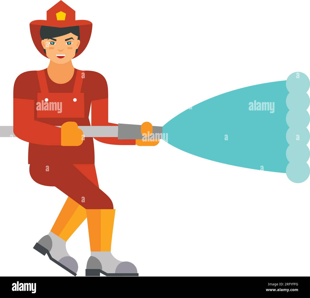 Firefighter fighting training Stock Vector Images - Alamy