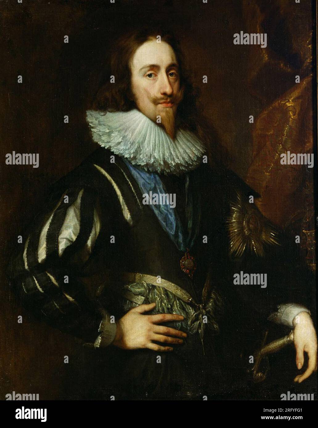 King Charles I of England (1600-1649), three-quarter portrait circa ...