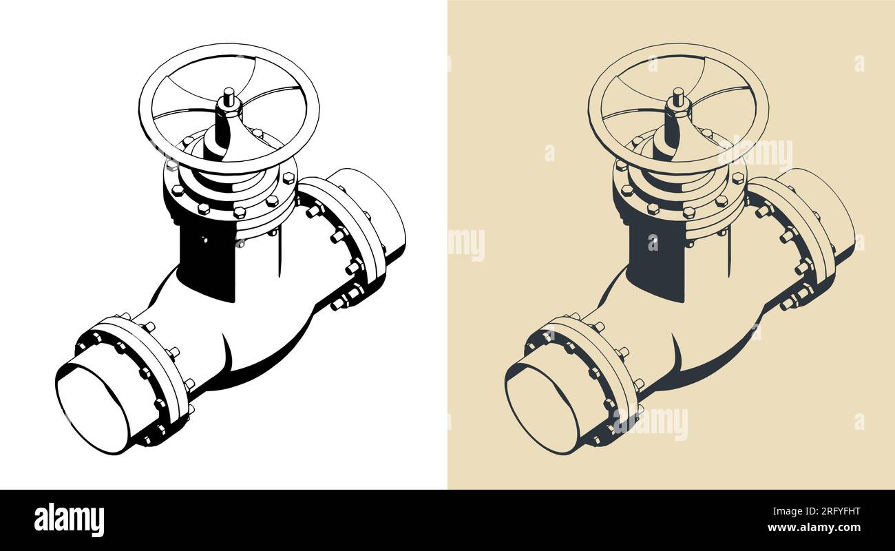 Stylized vector isometric illustrations of valve Stock Vector Image ...