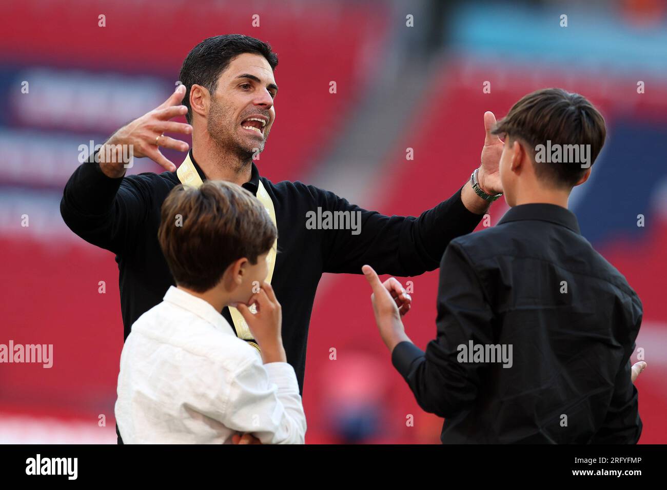 London, UK. 06th Aug, 2023. Mikel Arteta, the manager of Arsenal ...