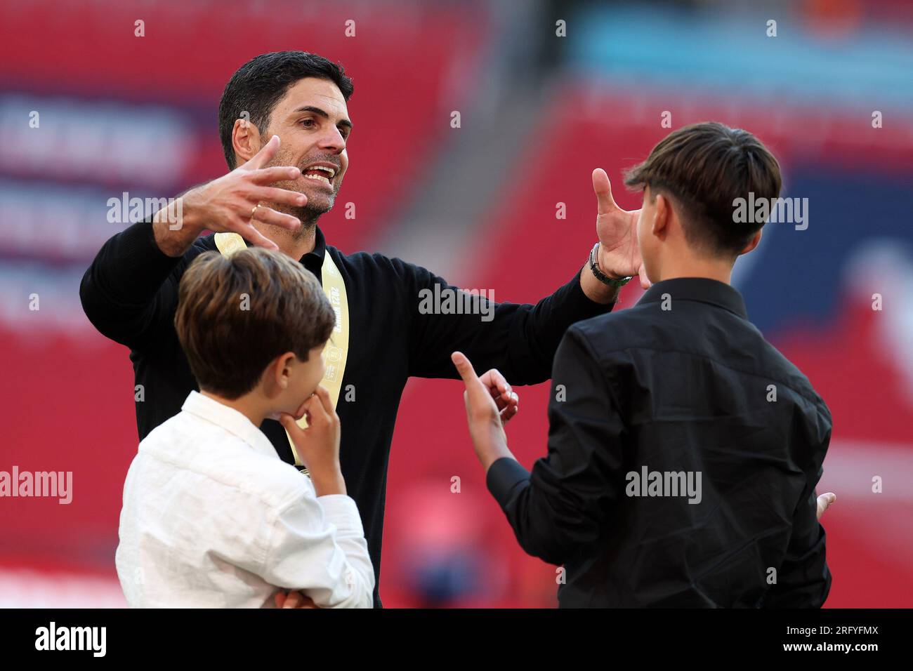 London, UK. 06th Aug, 2023. Mikel Arteta, the manager of Arsenal ...