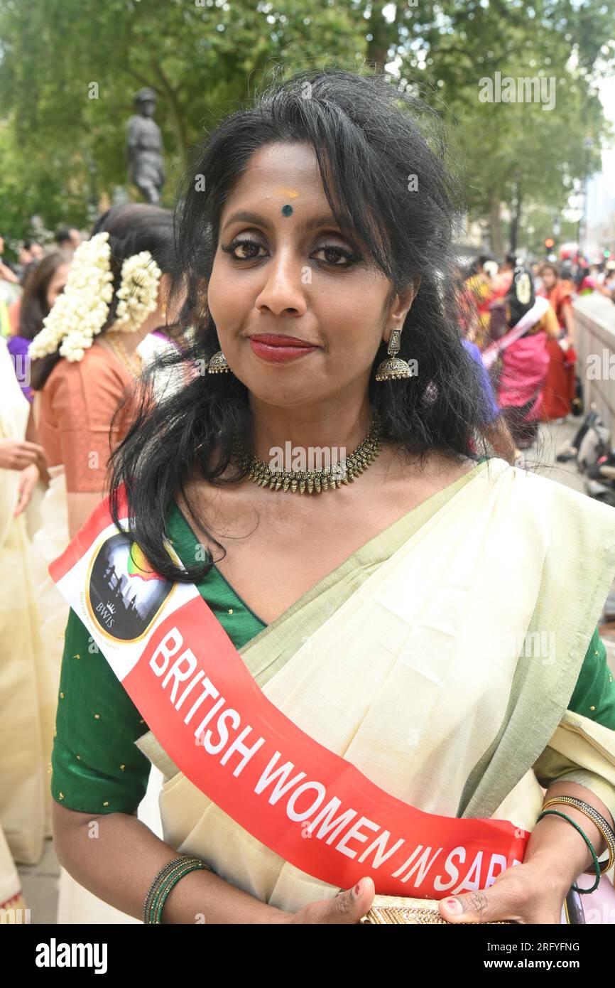 Whitehall, London, UK. 6th Aug, 2023. National Handloom Day: British ...