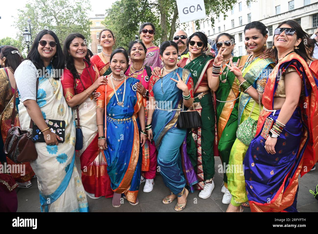 Whitehall, London, UK. 6th Aug, 2023. National Handloom Day: British ...