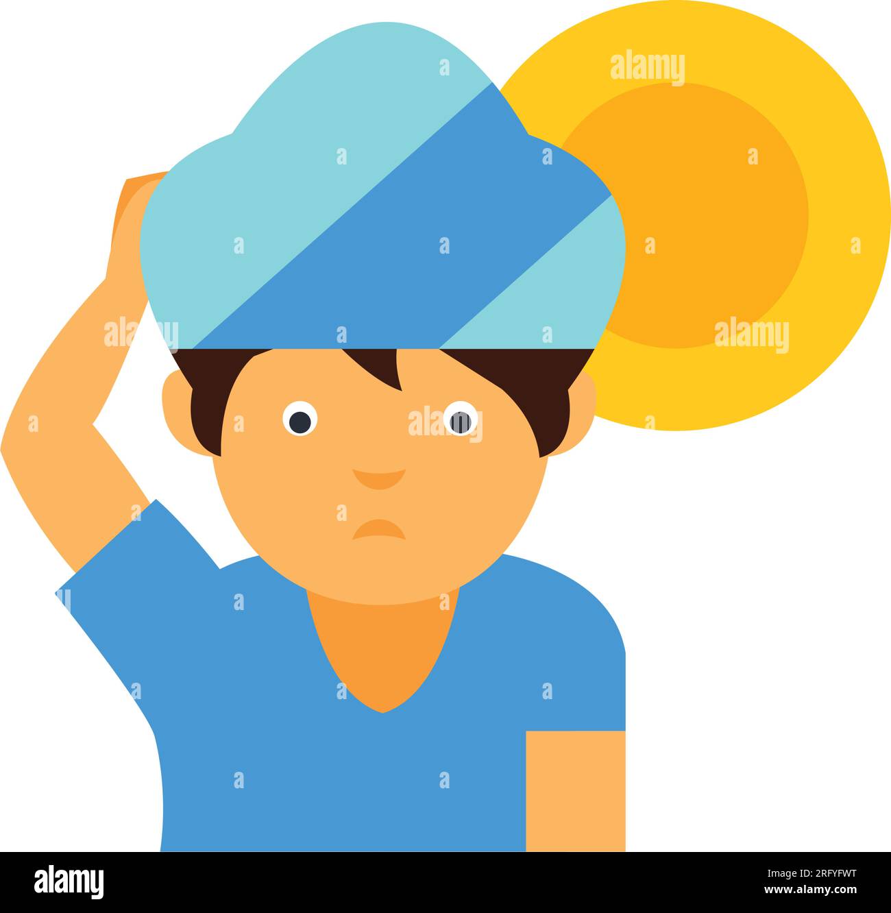 Man shade sun Stock Vector Images - Alamy