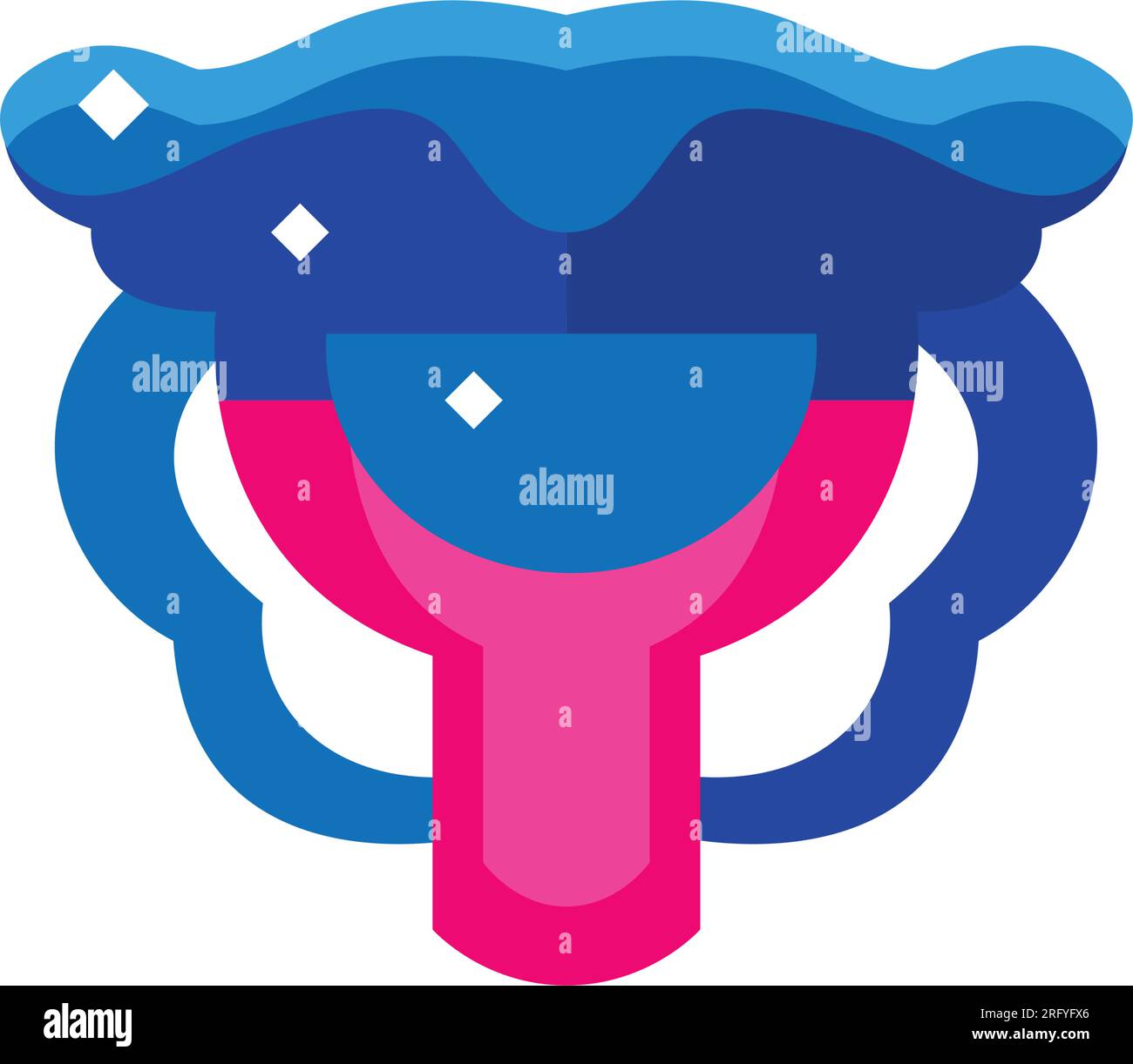 Blue and pink Bohemian crystal icon Stock Vector Image & Art - Alamy