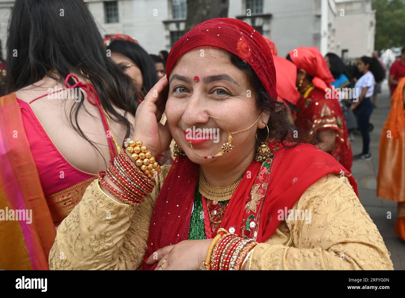 Whitehall, London, UK. 6th Aug, 2023. National Handloom Day: British ...
