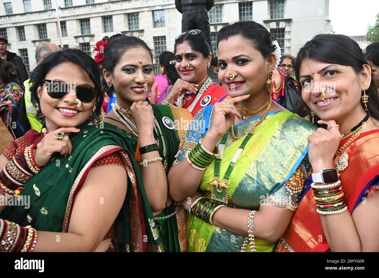 Whitehall, London, UK. 6th Aug, 2023. National Handloom Day: British ...