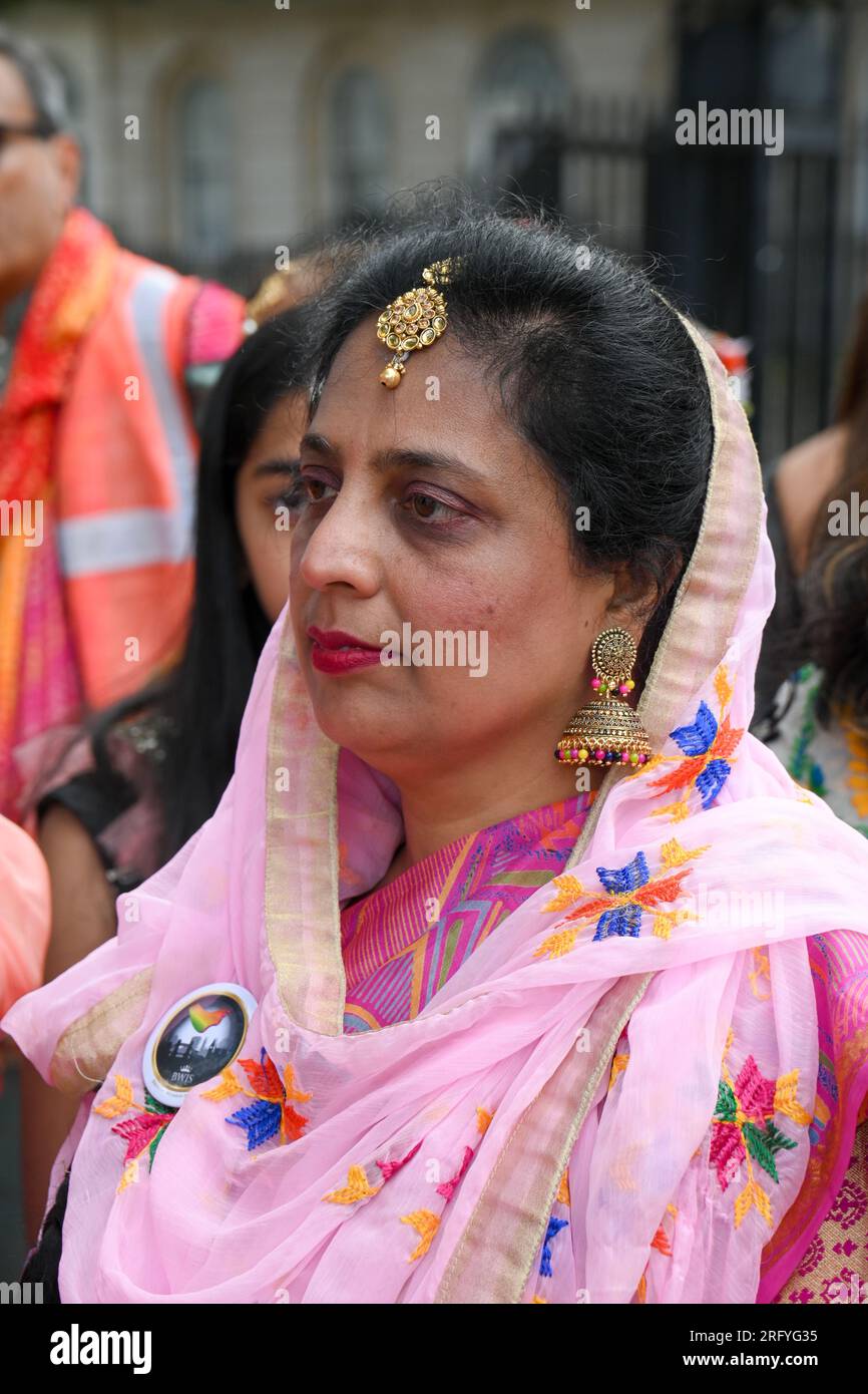 Whitehall, London, UK. 6th Aug, 2023. National Handloom Day: British ...