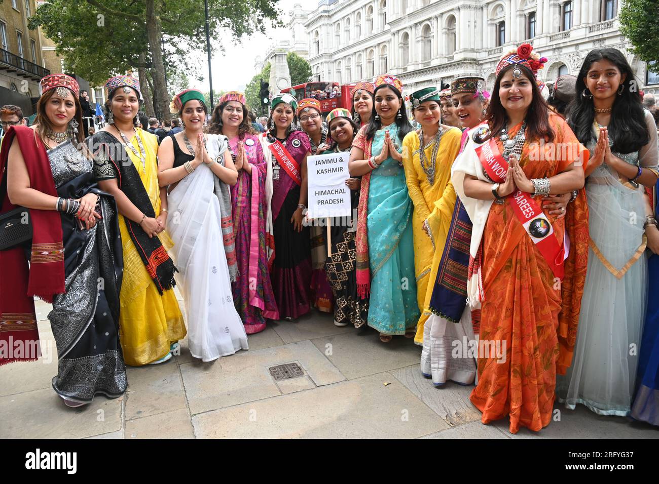 Whitehall, London, UK. 6th Aug, 2023. National Handloom Day: British ...