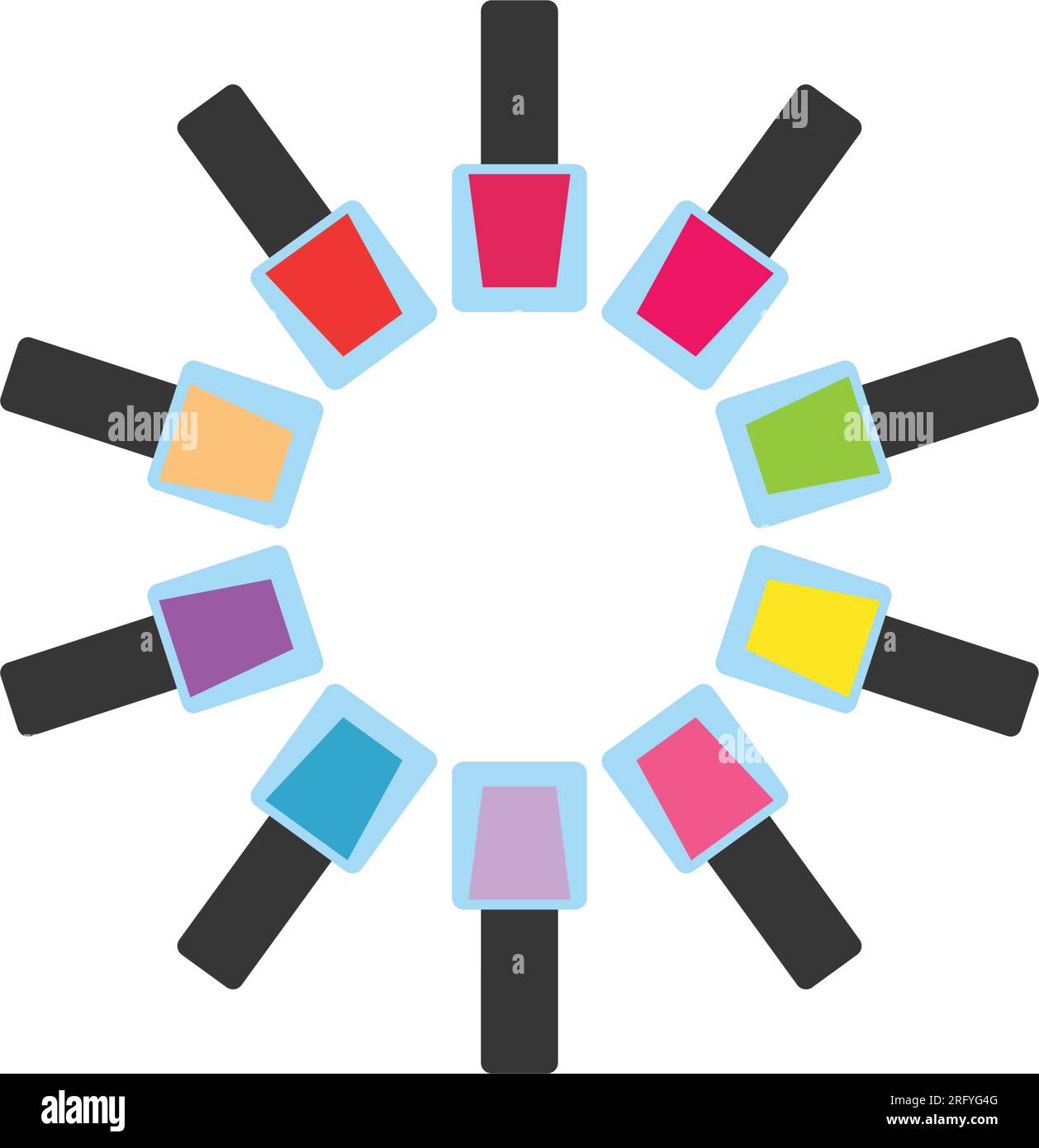 Set bottles of nail polish icon Stock Vector Image & Art - Alamy