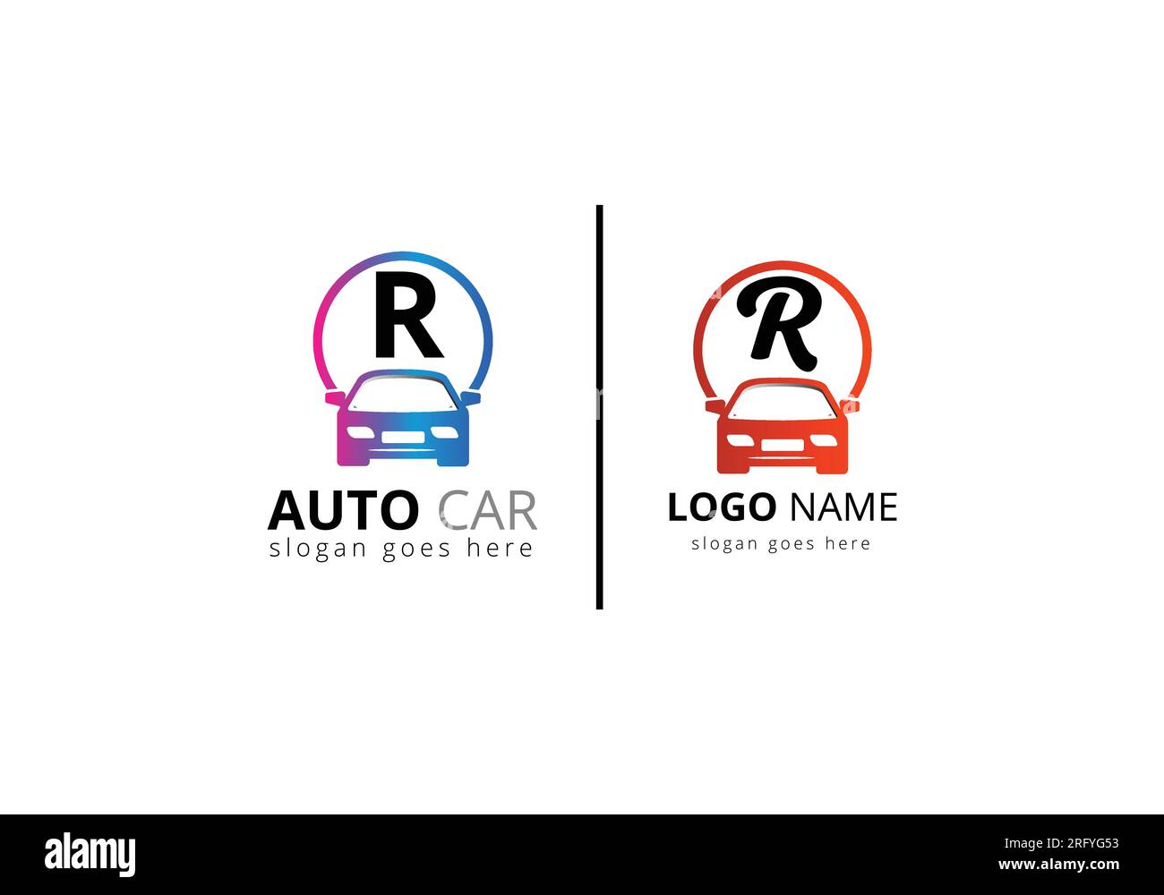 Abstract Car logo On Letter R sign symbol for Automotive Company Stock ...