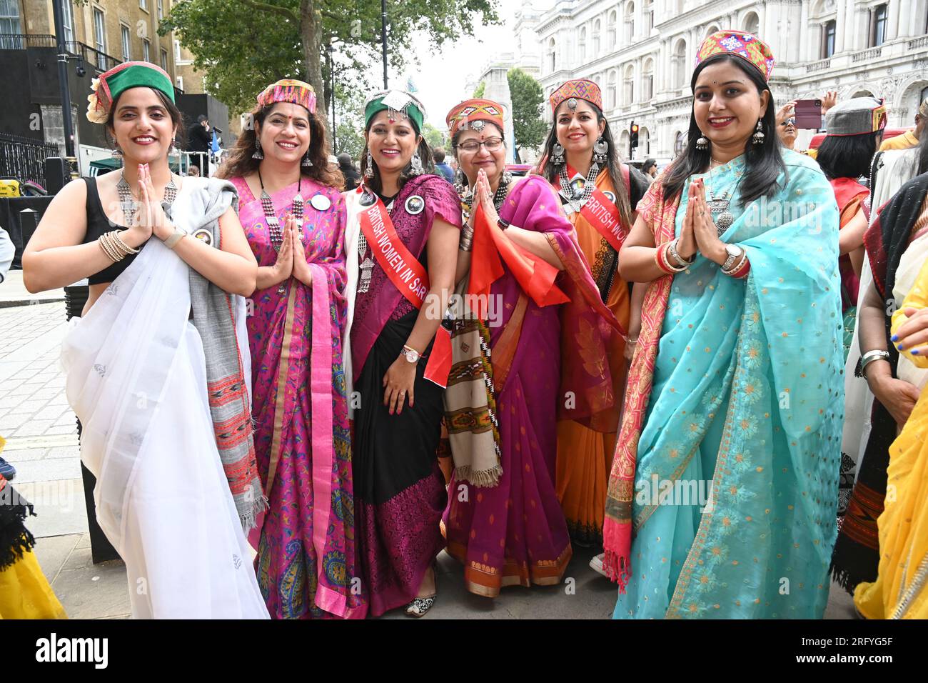 Whitehall, London, UK. 6th Aug, 2023. National Handloom Day: British ...