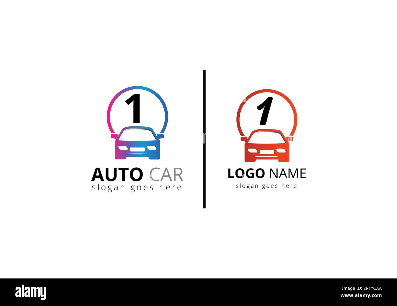 Abstract Car logo On Letter 1 sign symbol for Automotive Company Stock ...