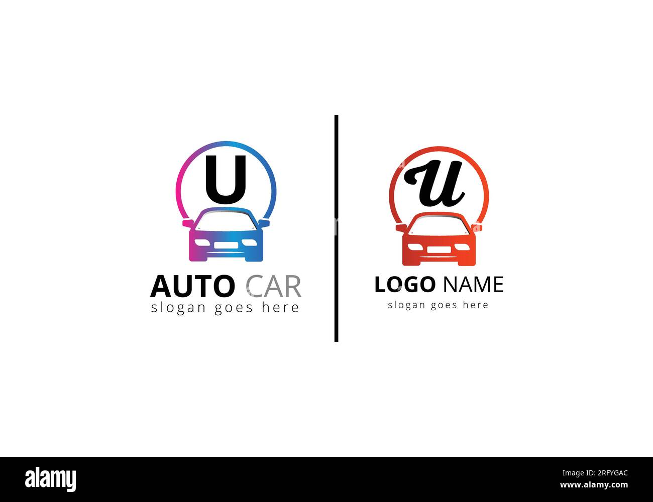 Abstract Car logo On Letter U sign symbol for Automotive Company Stock ...