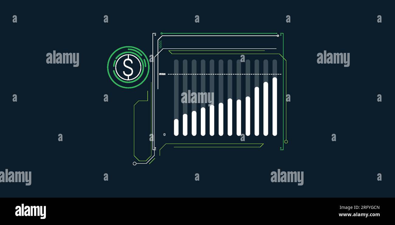 Infographics profit rising up hi-res stock photography and images - Alamy