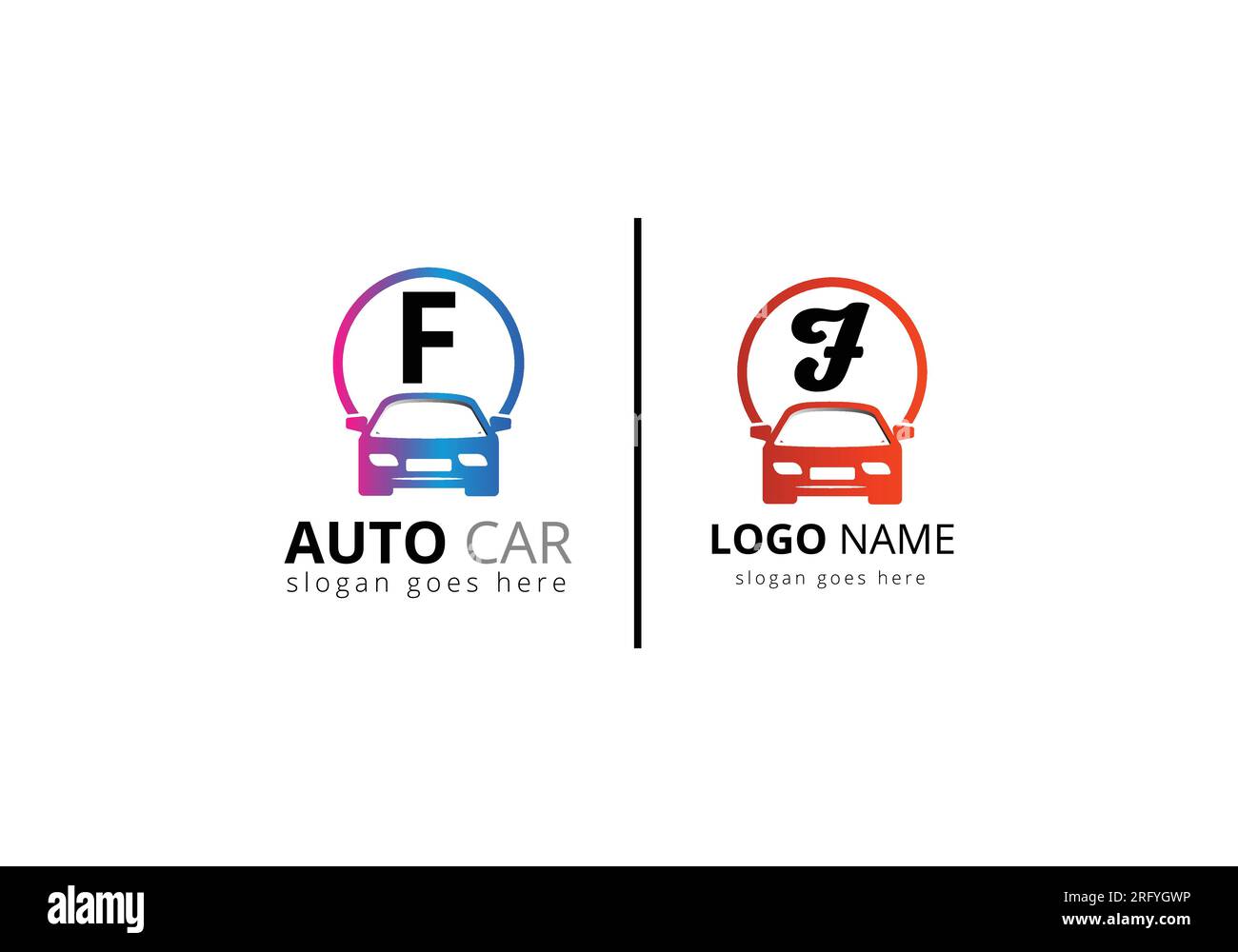 Abstract Car logo On Letter F sign symbol for Automotive Company Stock ...