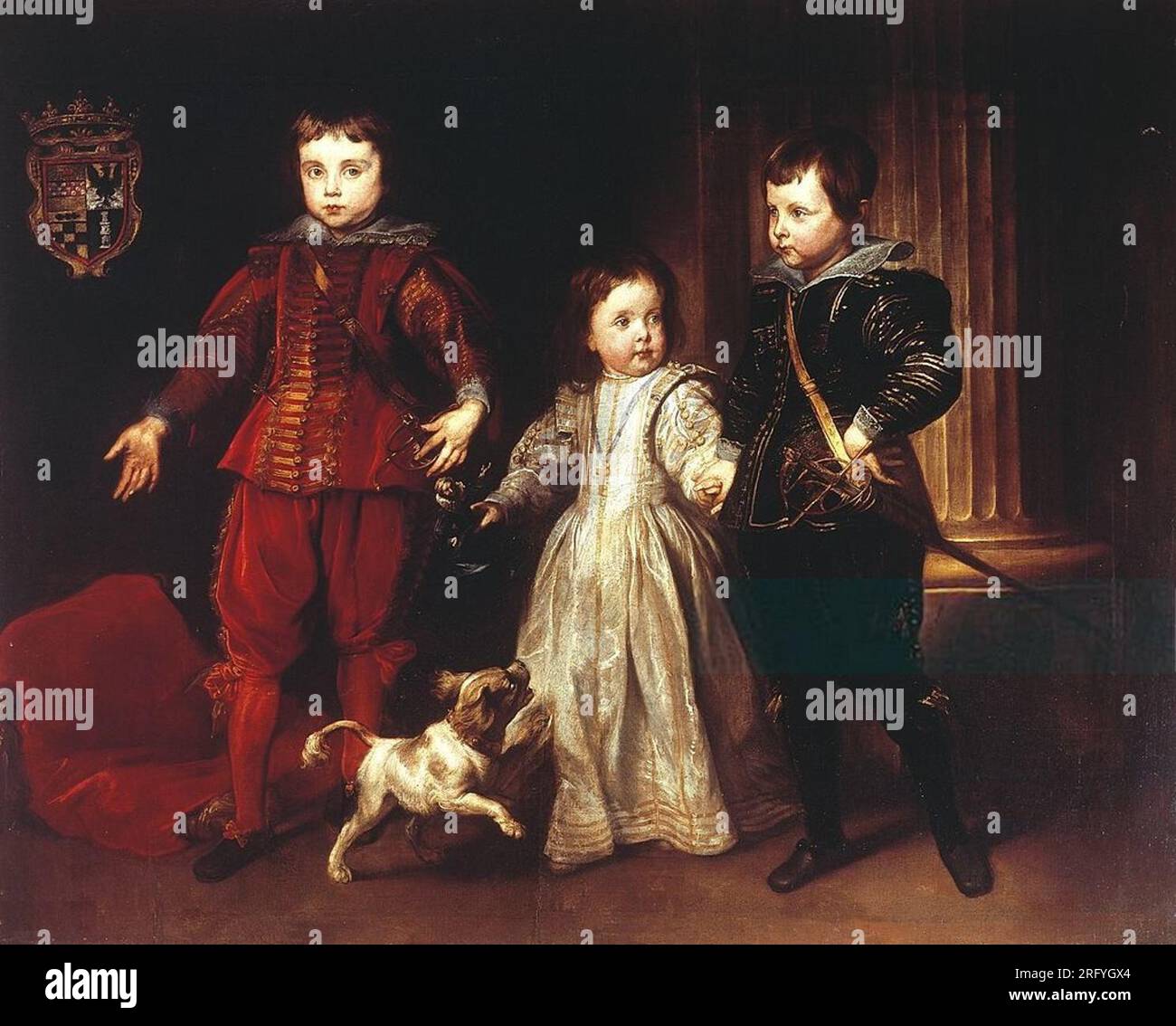 Portrait of three children of the Spinola family between 1621 and 1627 ...