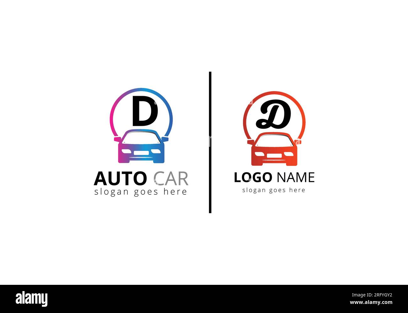 Abstract Car logo On Letter D sign symbol for Automotive Company Stock ...