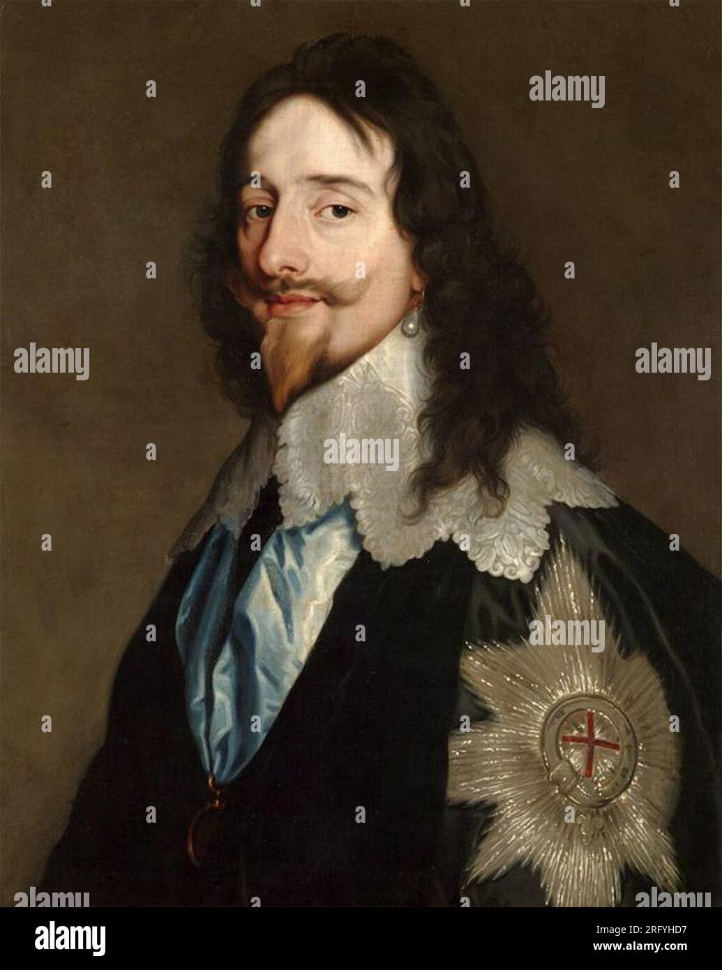 Portrait of Charles I Stuart circa 1638 by Anthony van Dyck Stock Photo ...