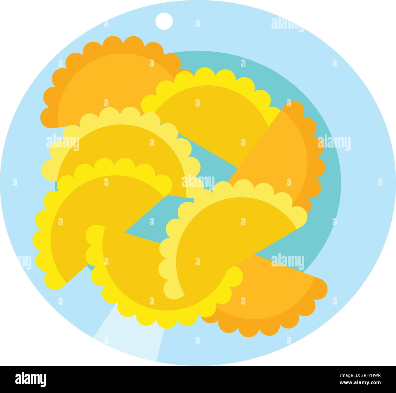 Ravioli on plate Stock Vector Images - Alamy