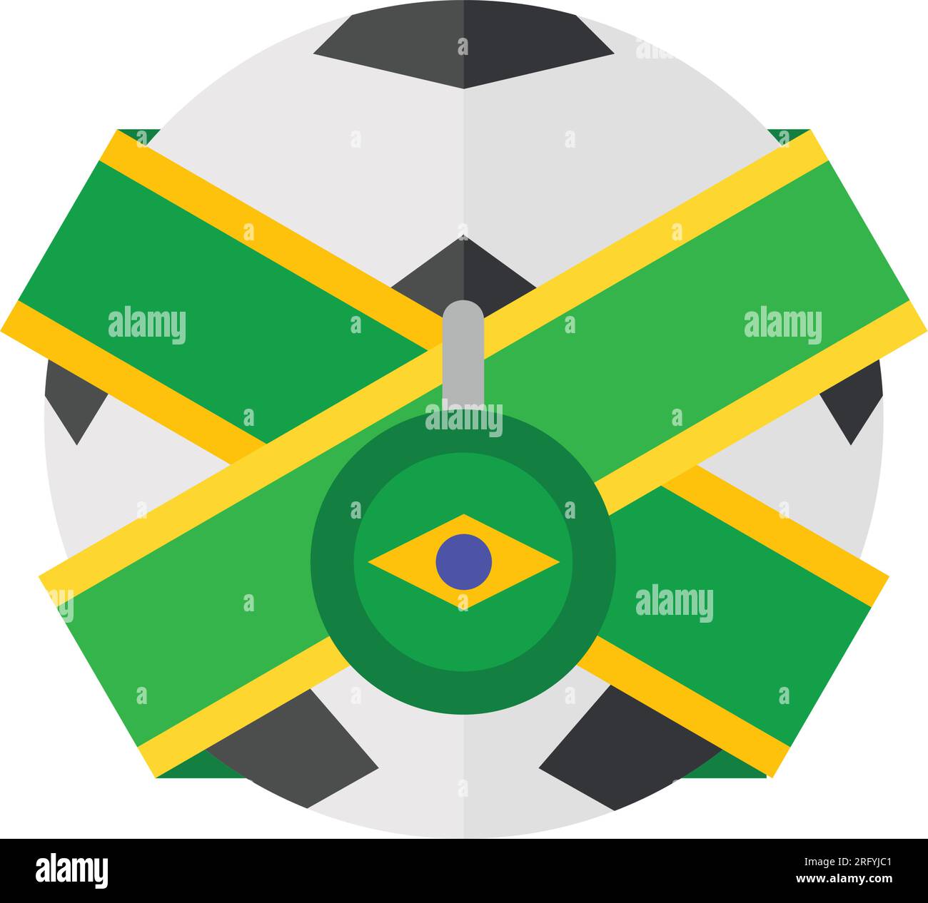 Soccer ball with Brazil flag icon Stock Vector Image & Art - Alamy