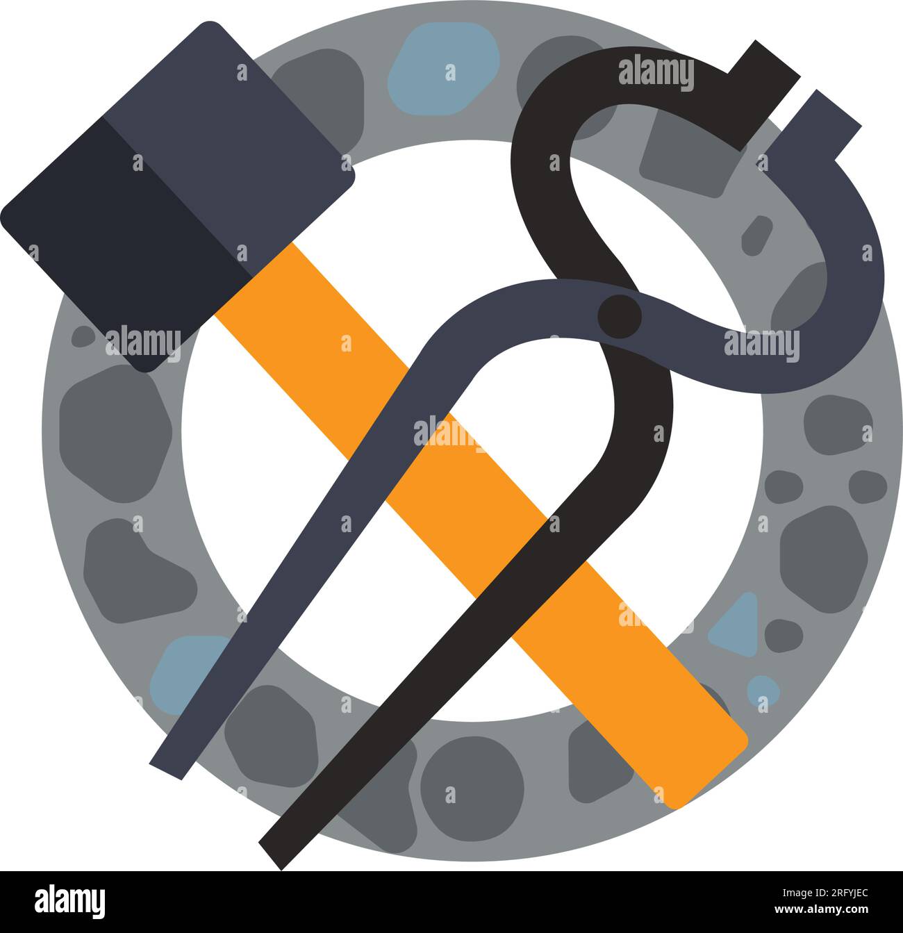 Blacksmith tools of tongs and hammer icon Stock Vector Image & Art - Alamy