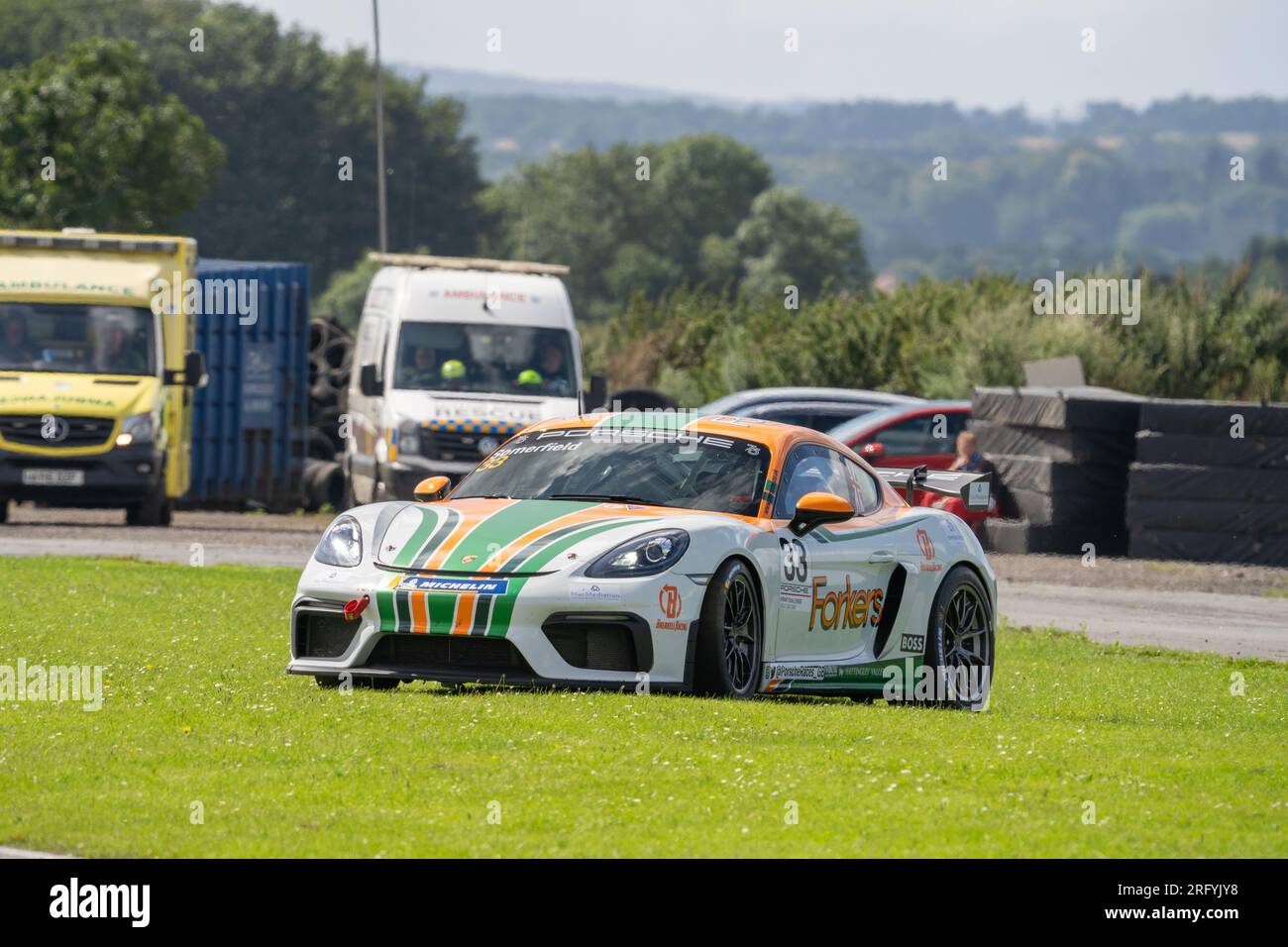 Qualifying during the British Touring Car Championship at Croft Circuit ...