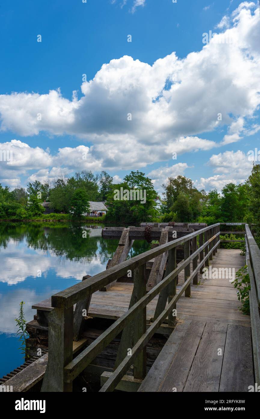 Mill Ponf, Upper Canada Villa,ge Morrisburg, Ontario, Canada Stock ...