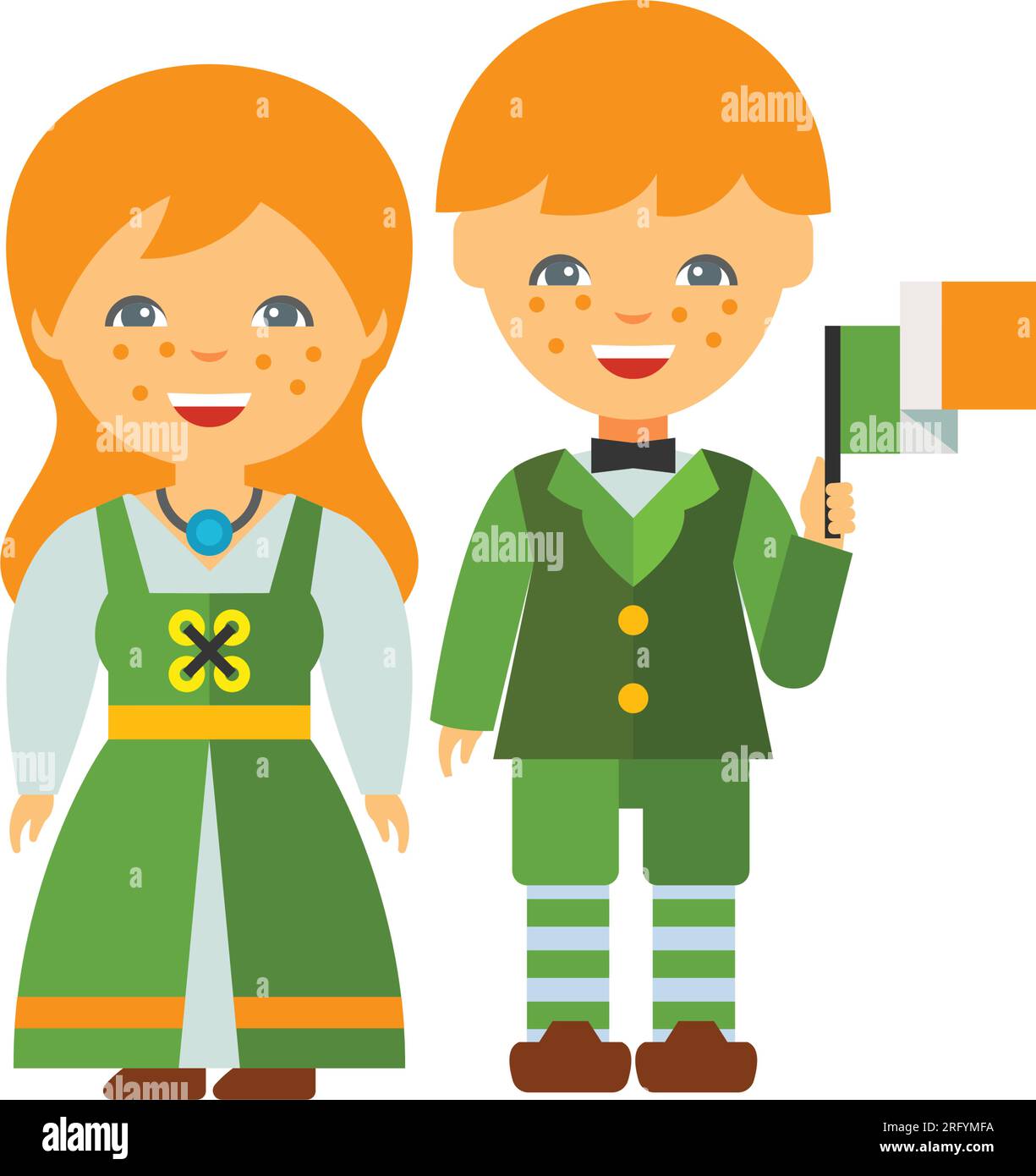 Couple in traditional Irish costume icon Stock Vector Image & Art - Alamy