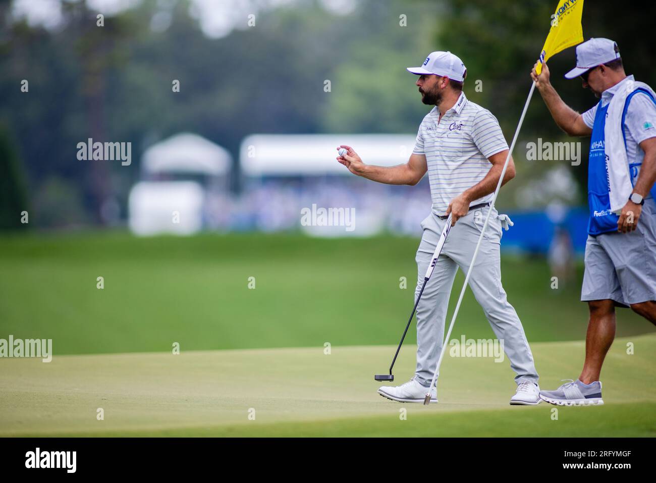 August 6, 2023: Stephan Jaeger of Germany waves to the crowd after a ...