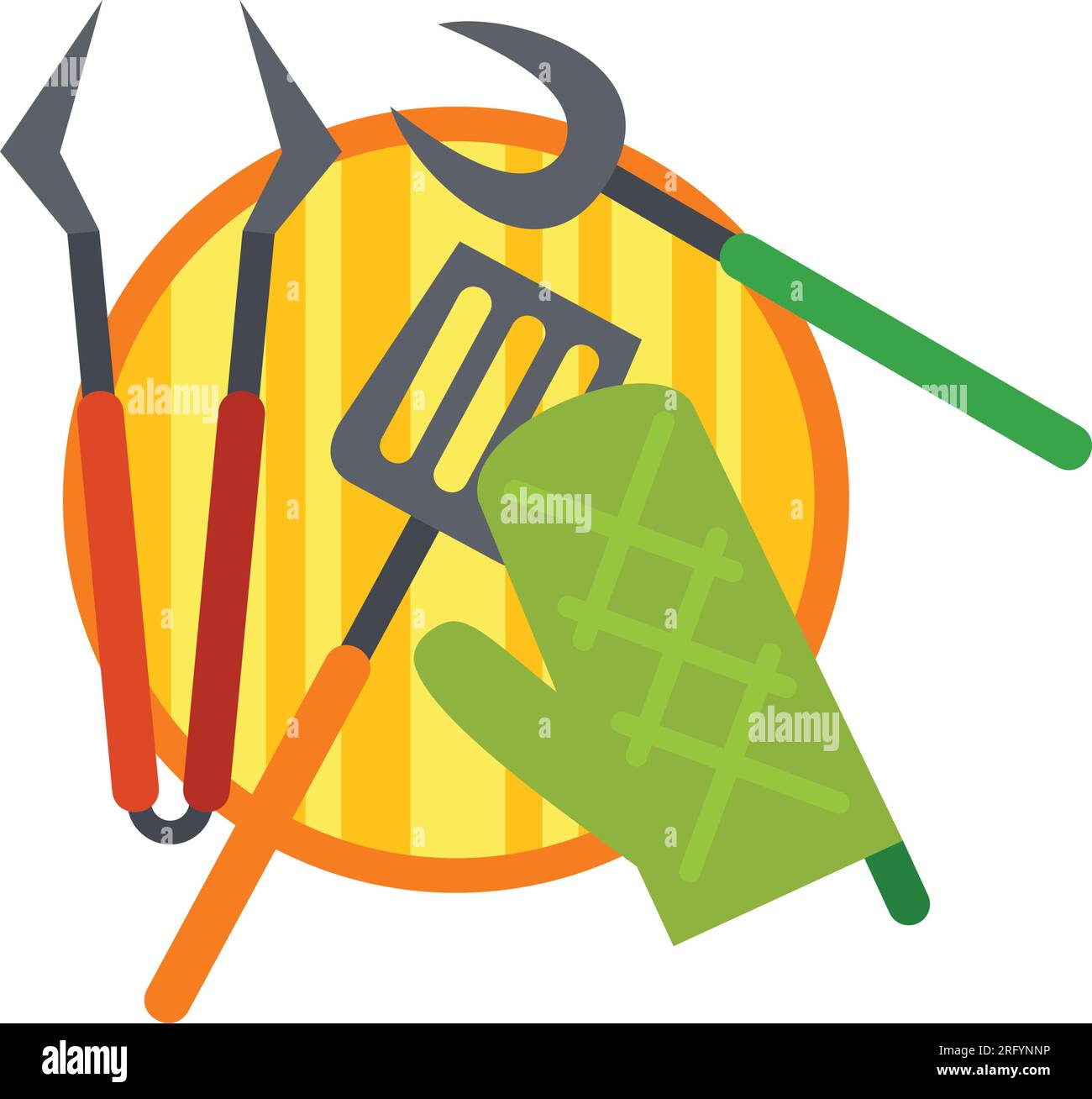 Barbecue tongs and fork bbq fork barbecue Stock Vector Images - Alamy