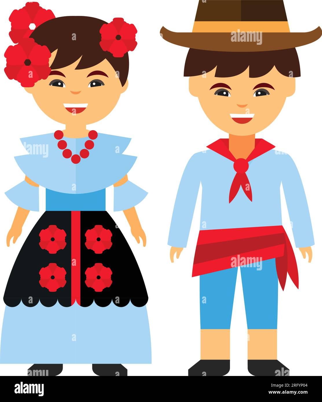 Girl in national costume Cut Out Stock Images & Pictures - Alamy