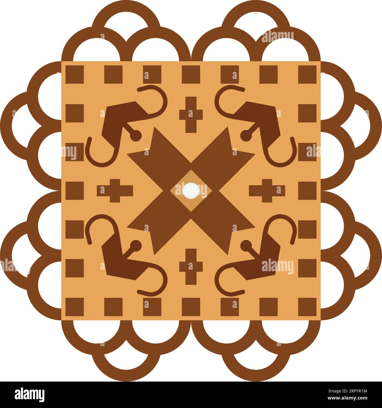 Beautiful Lefkaritika lace icon Stock Vector Image & Art - Alamy