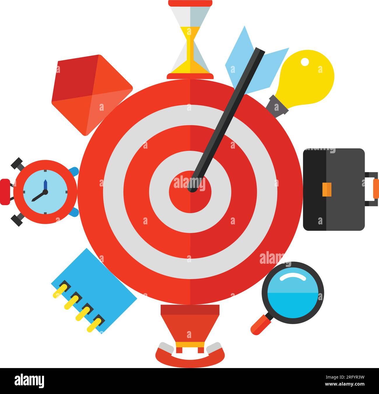 Business hourglass gear white Stock Vector Images - Alamy