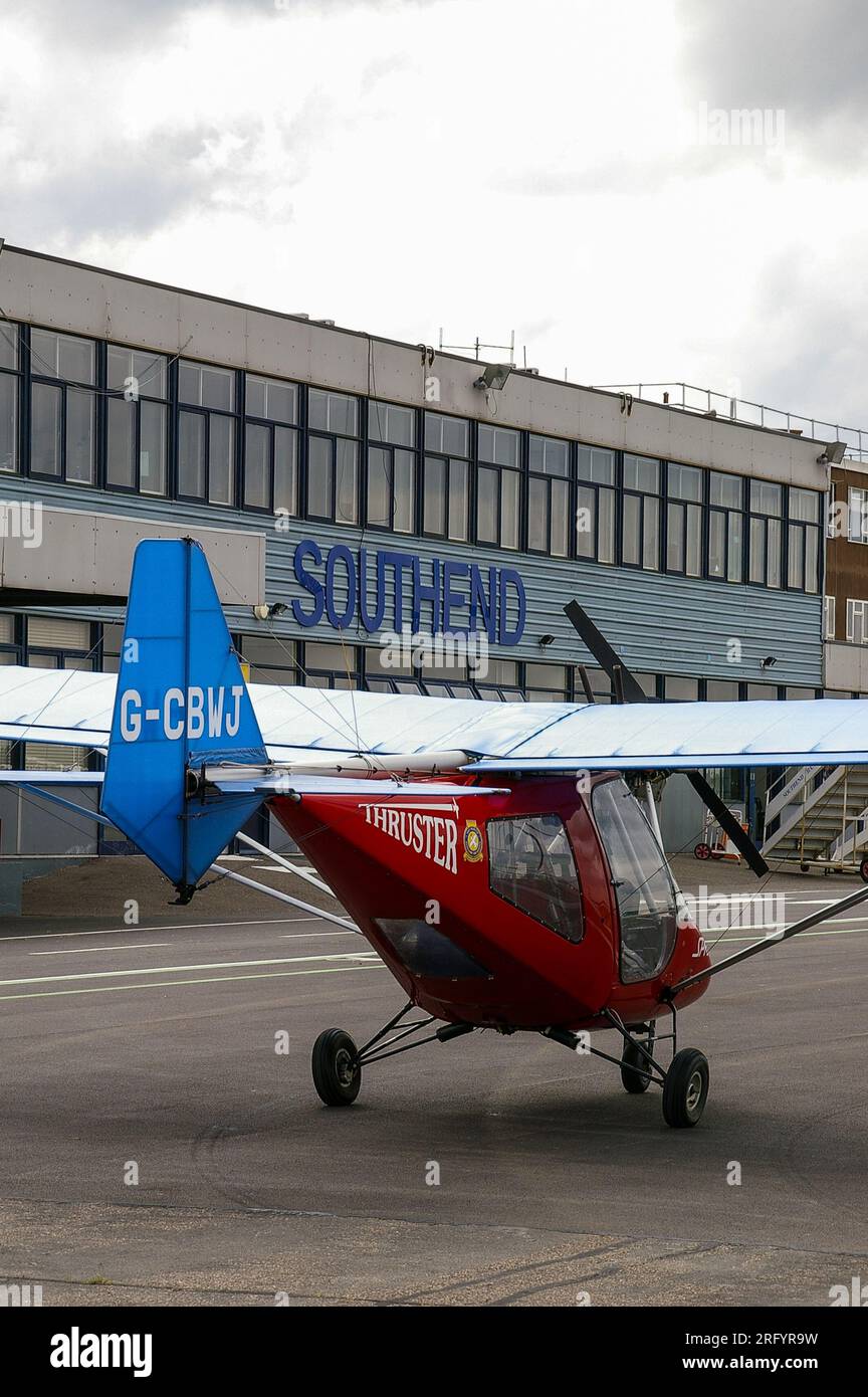 Thruster T600N 450, two-seat microlight aircraft parked at London ...