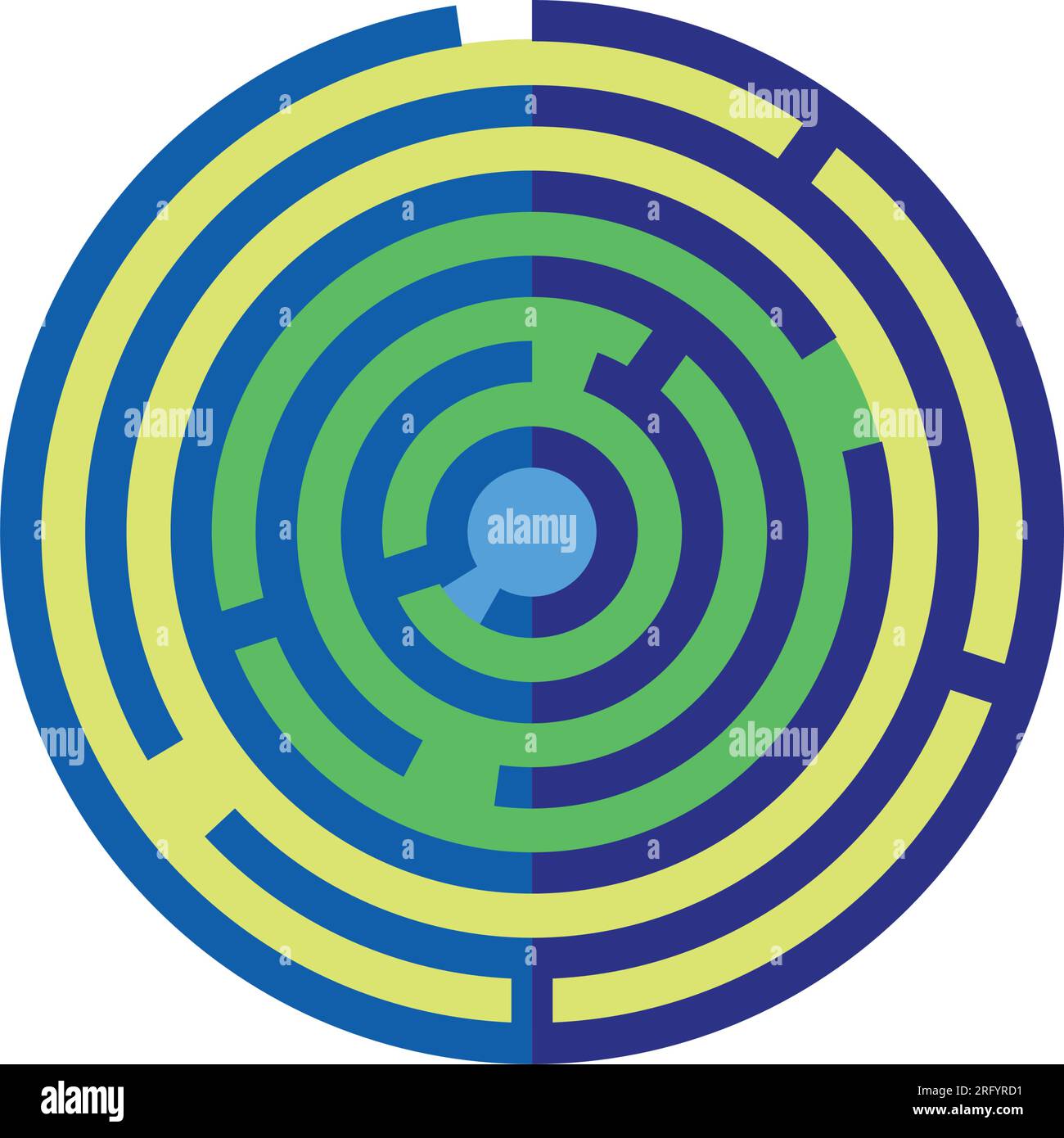 Circle maze labyrinth entry Stock Vector Images - Alamy