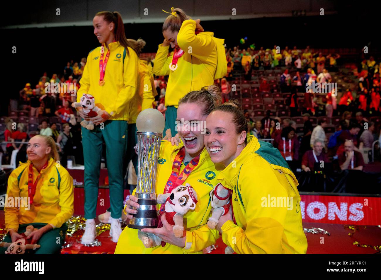 Australia celebrate with the trophy after the 2023 Netball World Cup ...