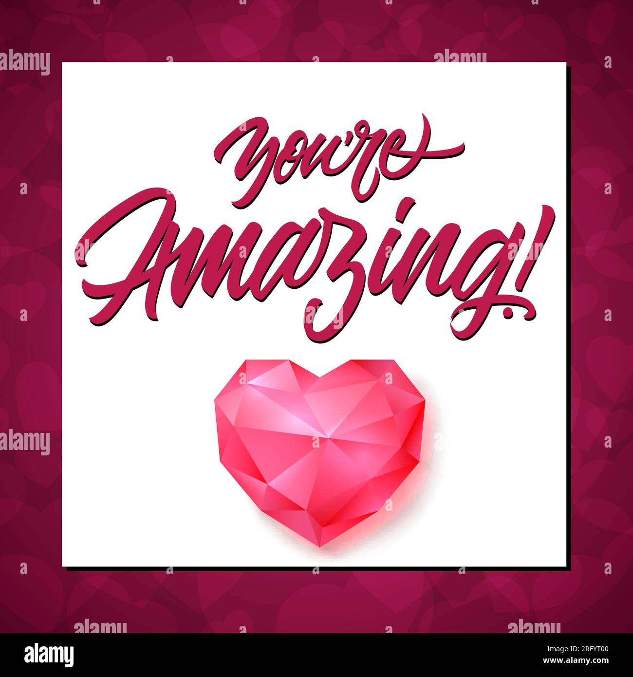 You Are Amazing Lettering with Border Stock Vector Image & Art - Alamy