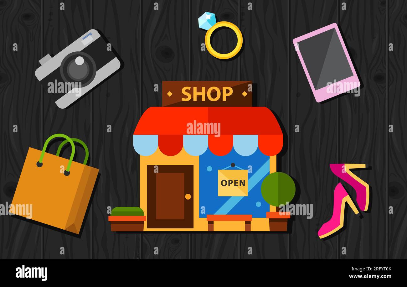 Shopping Poster Design Stock Vector Image & Art - Alamy