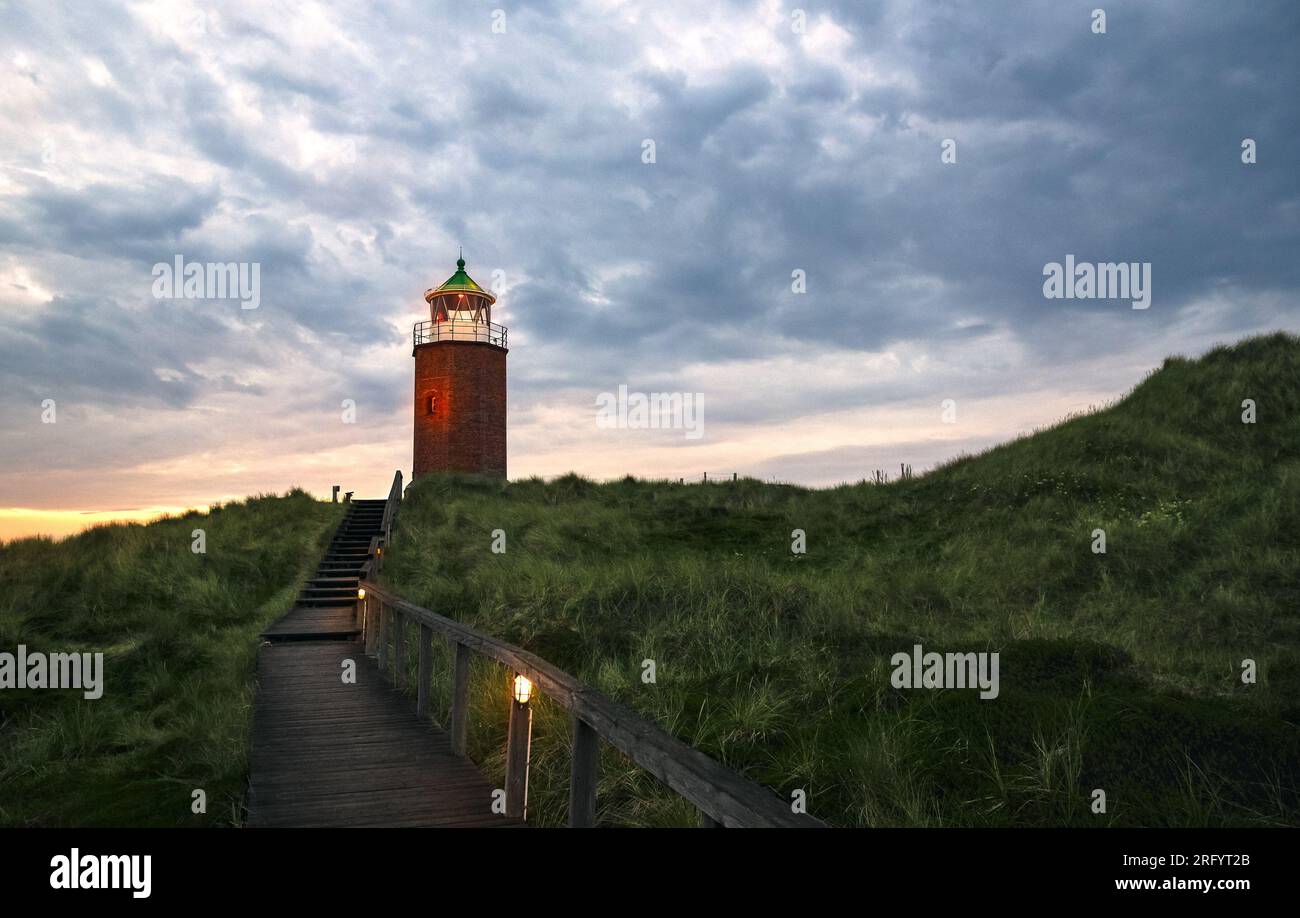Sunset landscape on Sylt Island in the North Sea, Germany. Beautiful ...