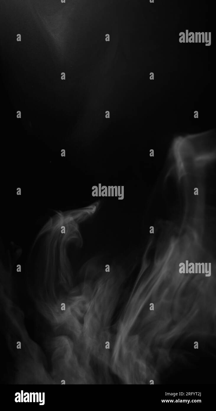Smoke texture vapor overlay night fog gray mist Stock Photo - Alamy