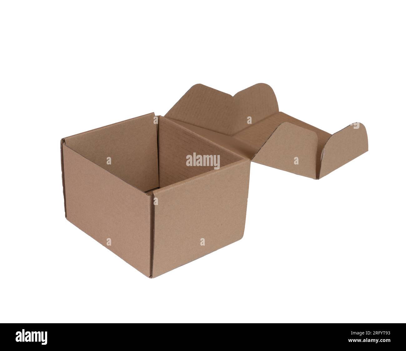 An open cardboard box with a transparent background Stock Photo - Alamy