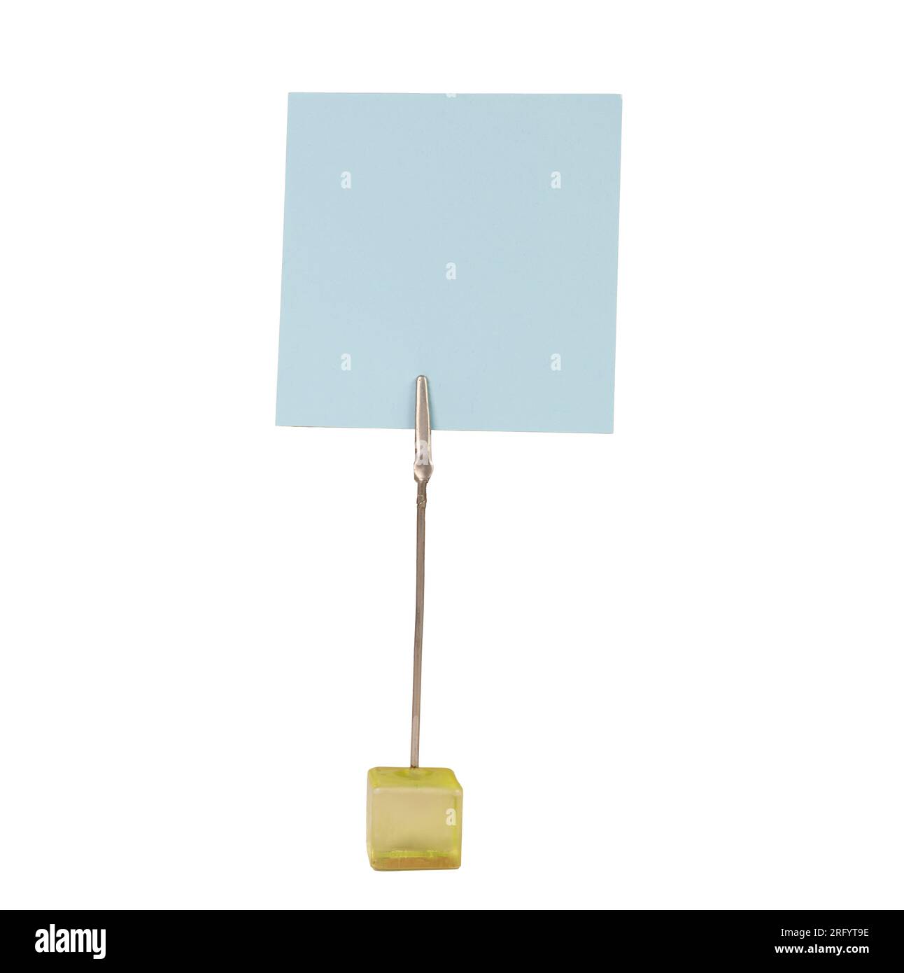 a blank reminder card on a holder with a transparent background Stock ...