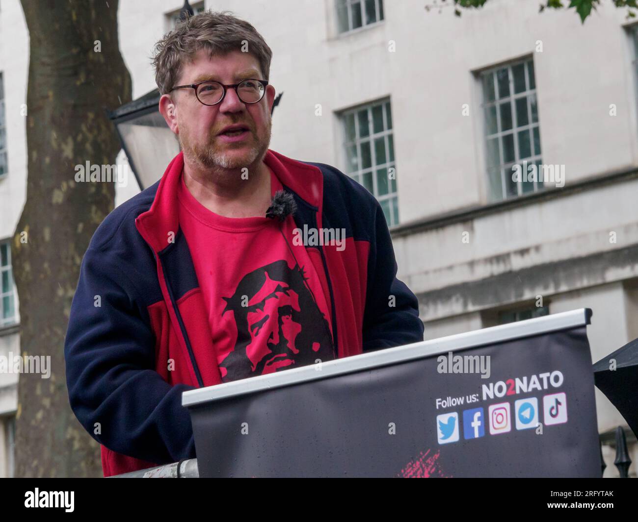 London, UK. 6 Aug 2023. Tony Gosling. A rally at Downing Street ...