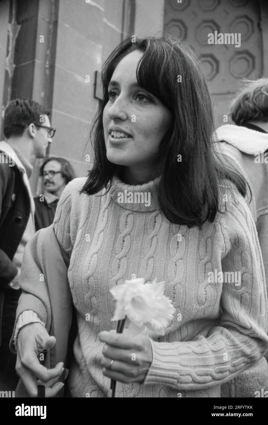 Joan Baez and husband David Harris, anti-war demonstration, Central ...