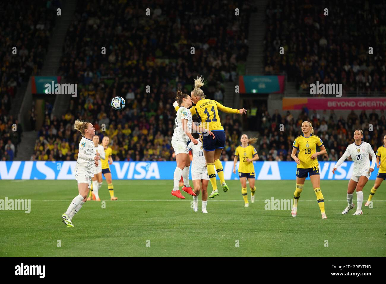 Melbourne, Australia. 06th Aug, 2023. Stina Blackstenius of Sweden and ...