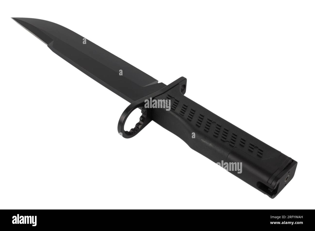 Modern bayonet for assault rifle isolated on white background Stock Photo - Alamy