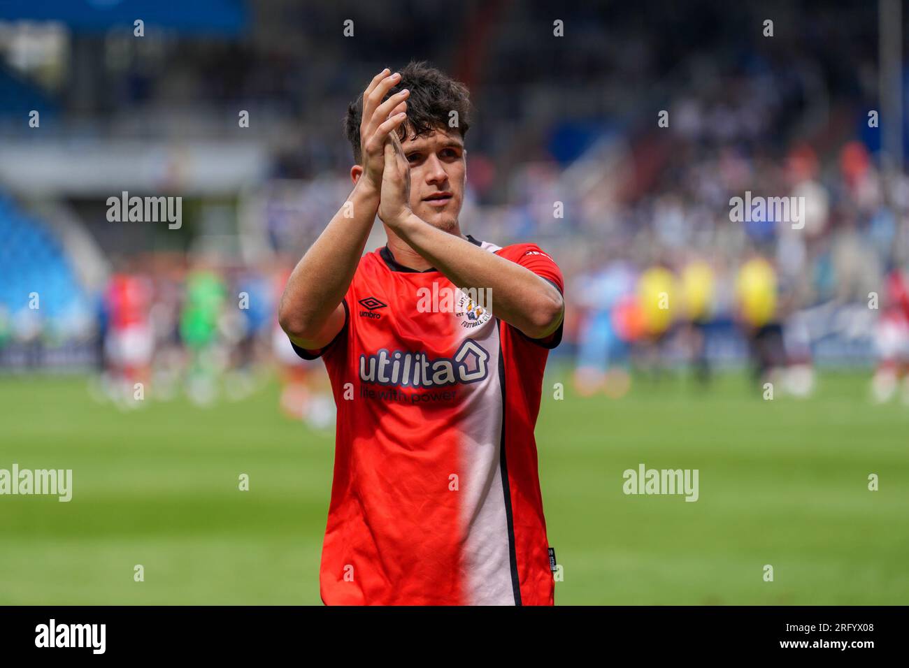 Bochum, Germany. 05th Aug, 2023. Ryan Giles of Luton Town applauds the ...