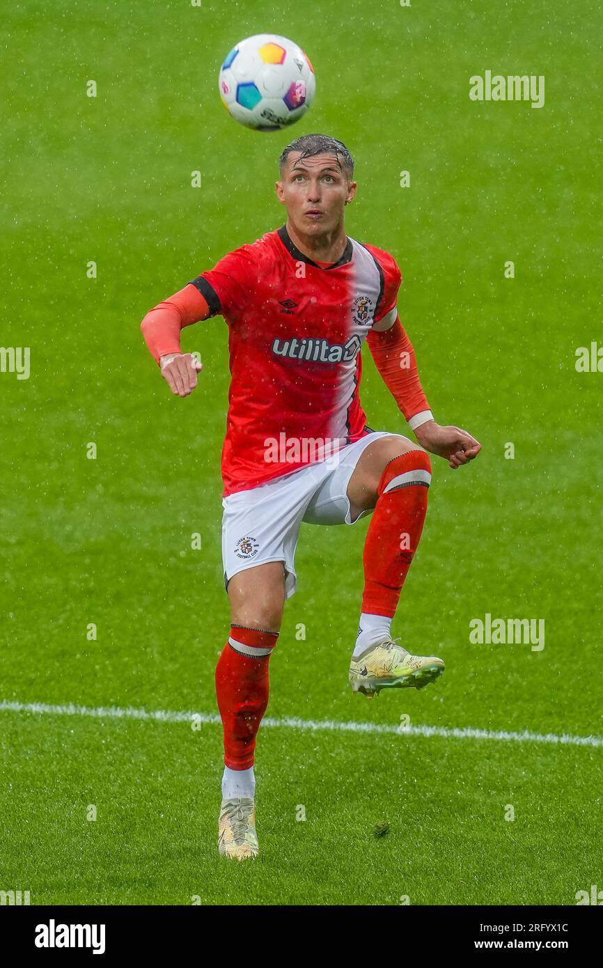 Bochum, Germany. 05th Aug, 2023. Dan Potts (3) of Luton Town during the ...